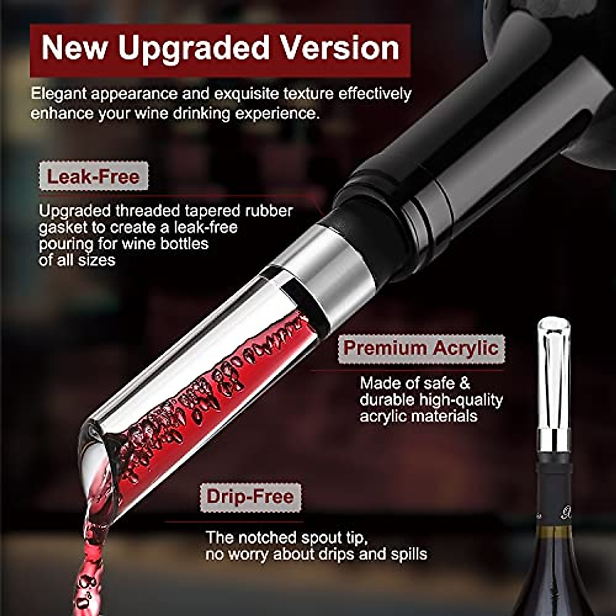 Wine Aerator Pourer - Gifts for Men Dad, Christmas Stocking Stuffers, Unique Gifts, Birthday Ideas for Wine Lover Boyfriend Husband Grandpa Presents