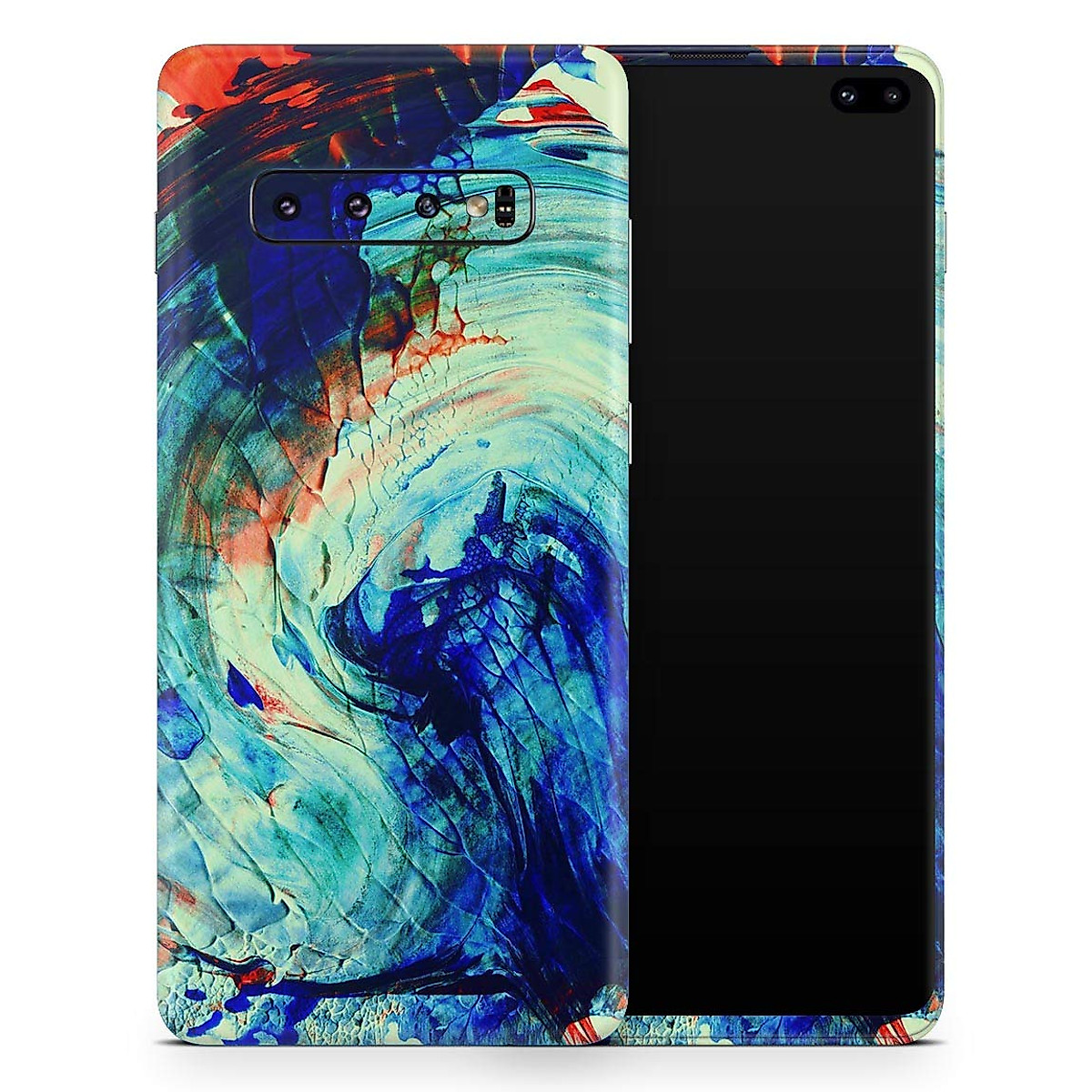 DesignSkinz Liquid Abstract Paint Remix V93 Protective Vinyl Decal Wrap Skin Cover Compatible with The Samsung Galaxy S20 (Screen Trim & Back Glass Skin)