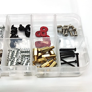 SBUOL 95Pcs Desktop Computer Chassis Screw PC Motherboard Screws Washer with Box