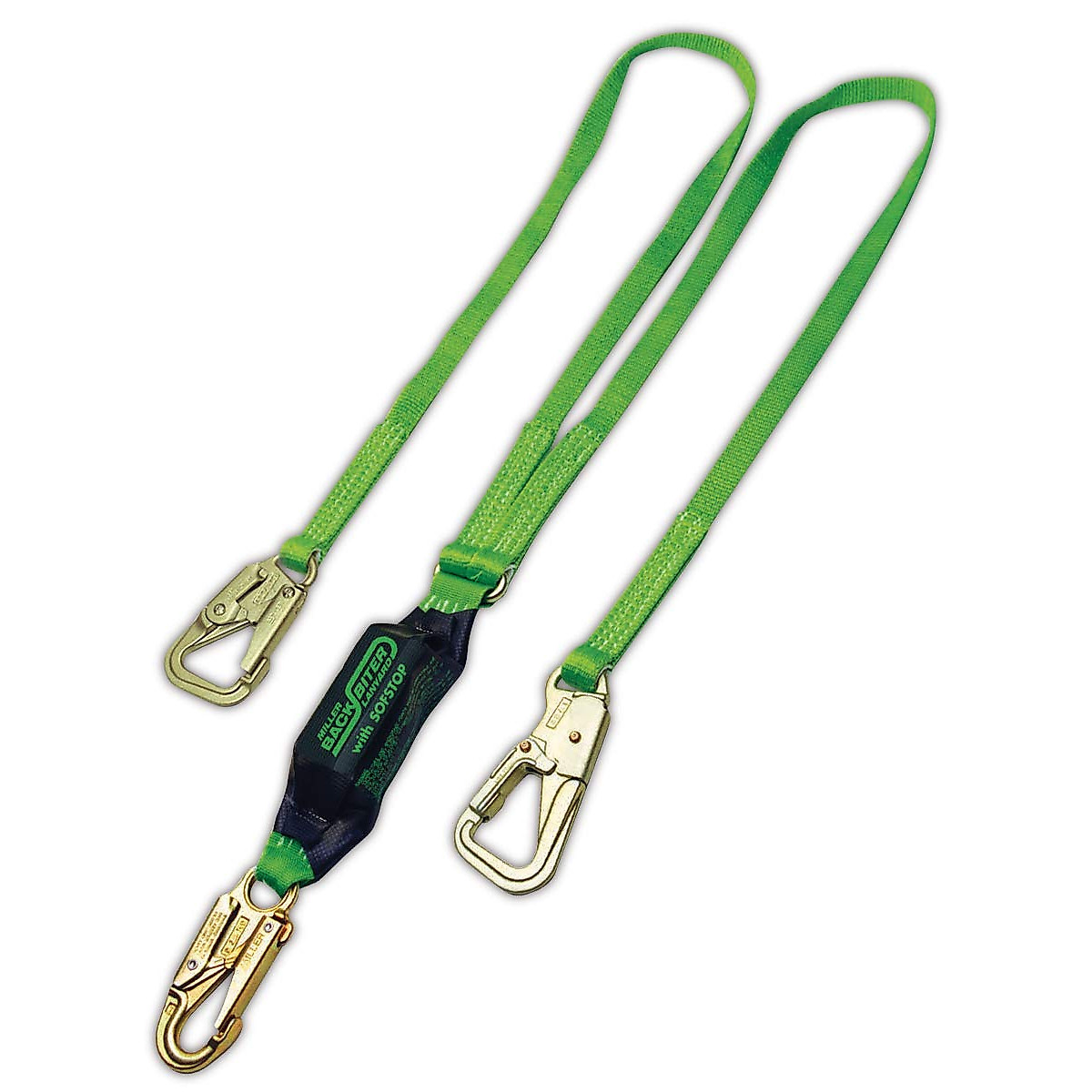 Honeywell Miller Fall Protection Miller Backbiter Tie-Back Lanyard with SofStop Shock Absorber - Green