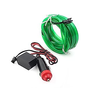 GZYF Car Interior LED Strip Light, Interior Car Lights, 2M Atmosphere Light, Accessory Light Interior Decoration for Automotive Trucks SUVs ATVs RVs Trailers, Green