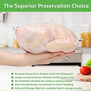 YISIMODI 18x13 In Poultry Shrink Bags - Perfect for Fresh, Safe, and Convenient Food Packaging - 30 Packs