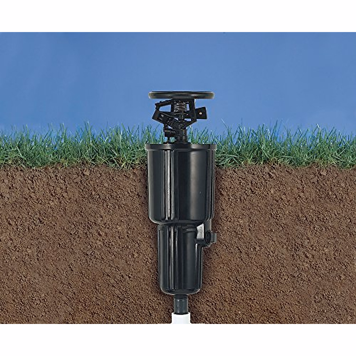 Orbit 55200 Pulse Pop-Up Impact Sprinkler Head,Black