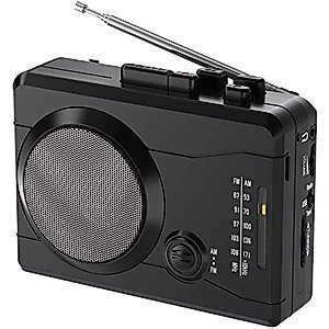 Portable Walkman Cassette Player Recorder, Personal Retro Walkman Audio Stereo Recording, AM/FM Radio, Tape to MP3 Converter, Built-in External Speaker, 3.5MM Headphone Jack and Earphone Included