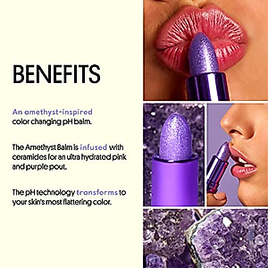 Winky Lux Glitter Confetti Balm, pH Color Changing Lipstick, Vegan & Cruelty Free Lip Balm, Hydrate & Plump, Sheer Pink Lipstick With Lavender Confetti