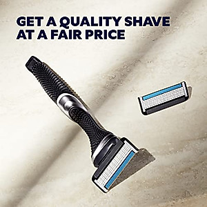 Dollar Shave Club 6-Blade Razor Starter Set for an Extra Close Shave Shave with Precision 1 handle, 2x 6-blade cartridges