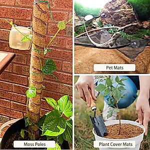 GreatBuddy Coco Liner Roll 120x12 Inch, Natural Coconut Liners for Planters, Thick Coco Fiber Mat for Hanging Basket, Animal Mats and More,Easy to Cut