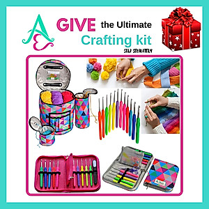 BEST Yarn Storage Bag Organizer Crochet Knitting Craft DIY Project Holder Tote for EXCEPTIONAL Organization - Lightweight STYLISH & Portable (Rose Pink)