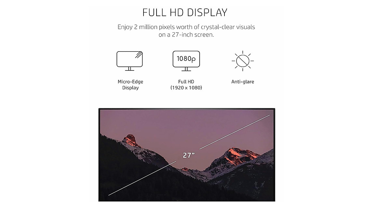 HP 27-Inch All-in-One PC with Intel Core i7 & FHD Screen