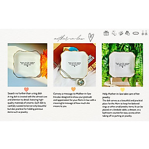 BAT TRANG Ceramic Jewelry Tray - Thank You For Raising The Man I've Always Prayed For Dish - Mother of The Groom Gifts From Bride - Mother In Law Gifts - Mother Of Groom Gifts