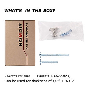 homdiy 25 Pack Brushed Nickel Cabinet Knobs, Solid Round Drawer Knobs, Modern Kitchen Cabinet Hardware for Bedroom Dresser, Cupboard, Drawers