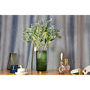 Artificial Faux Blue Flowers Tall Wedding Picks Faux Stems 24.4"(WildHydrangeaSpray) Floral Arrangement Rustic Decoration Crafts Home Decor Holiday Wedding Parties 6Packs (Blue)