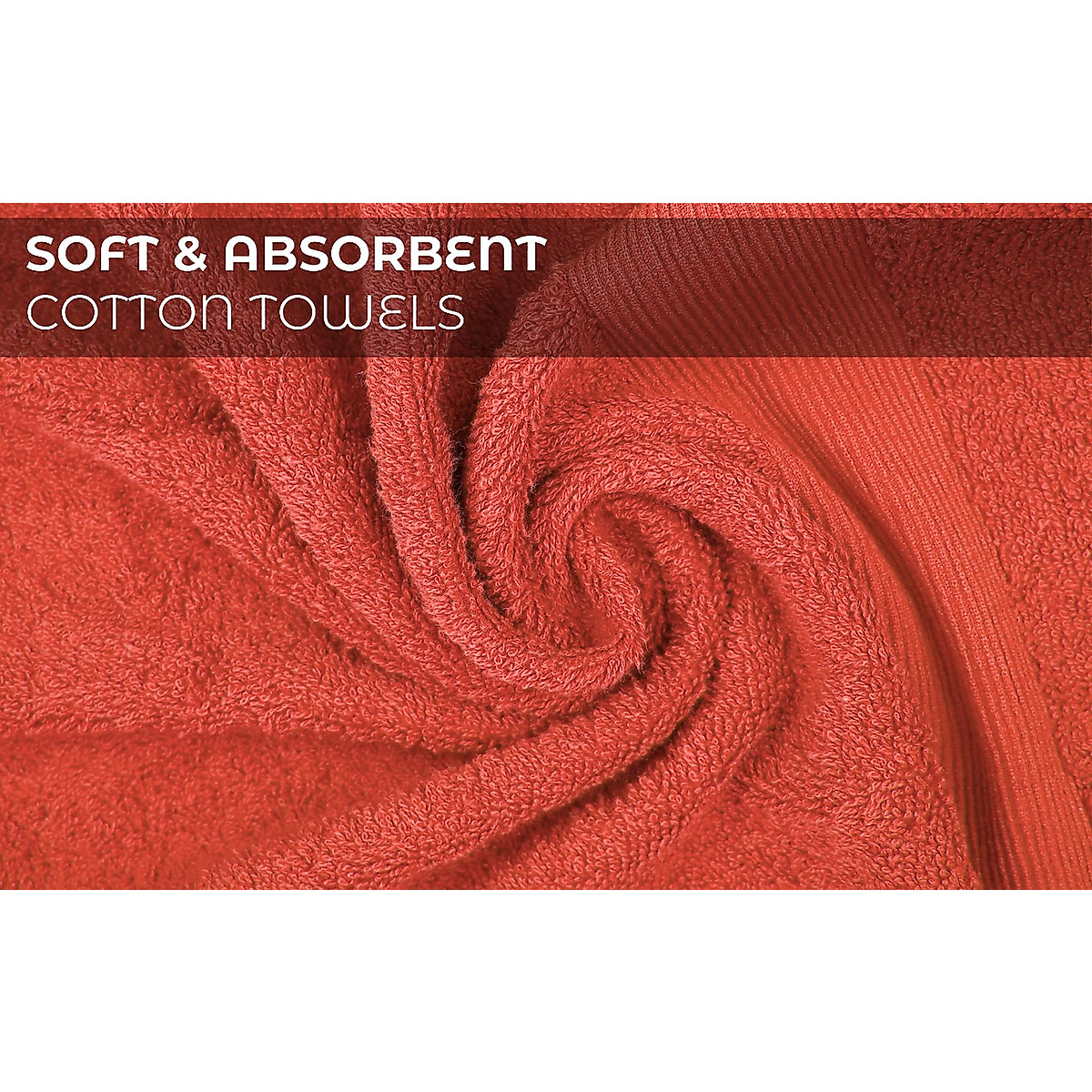 Softolle 100% Cotton Luxury Bath Towels -Towels for Bathroom - Set of 4 Bath Towel (27” x 54”)- Eco-Friendly, Super Soft, Highly Absorbent Bath Towel - Oeko-Tex Certified (Grey) (Coral)