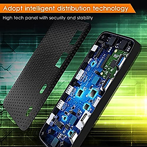 SUMK 2021 Tesla Model 3/Y 4-Port USB Hub Center Console Adapter, Model 3 Model Y Accessories Game & Boombox Music USB Hub 4 in 1 Ports 2021 Upgrade for Refreshed 2021 Model 3/Y 2022 Model S X