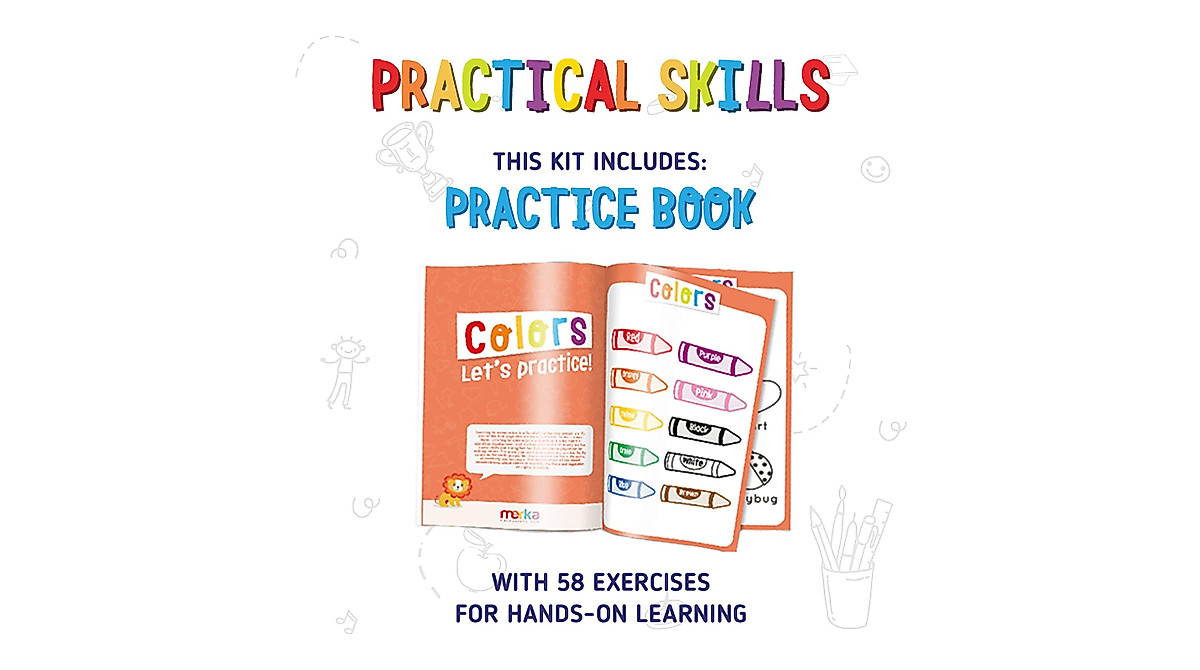 Toddler Learning Flash Cards Kit for Kids 2-6 - ABC, Numbers, Shapes