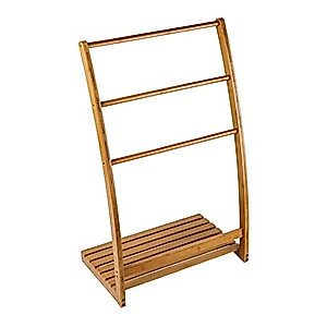 N/A Floor Clotheshorse Indoor Clothes Dryer Rack Towels Hanging Rack and Wood Stable Ground Clothes Hanger (Color : Brown, Size : One Size)