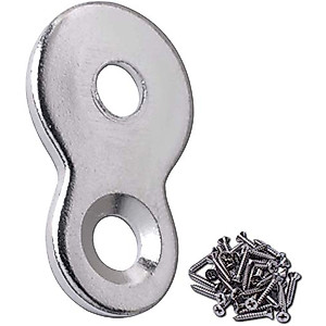 (Pack of 40) Figure 8 Table Top Fasteners with Screws, Heavy Duty 12 Gauge Steel, Table Top Connector, Desk Top Fasteners Clip