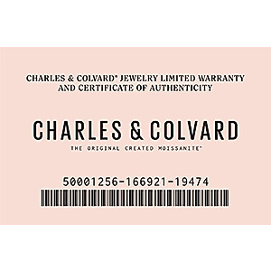 Charles & Colvard Created Moissanite 9mm Round Cut Wedding Ring Set for Women | 3.69 cttw DEW | Lab Grown | Solid 14K White Gold with Rhodium | Size 9