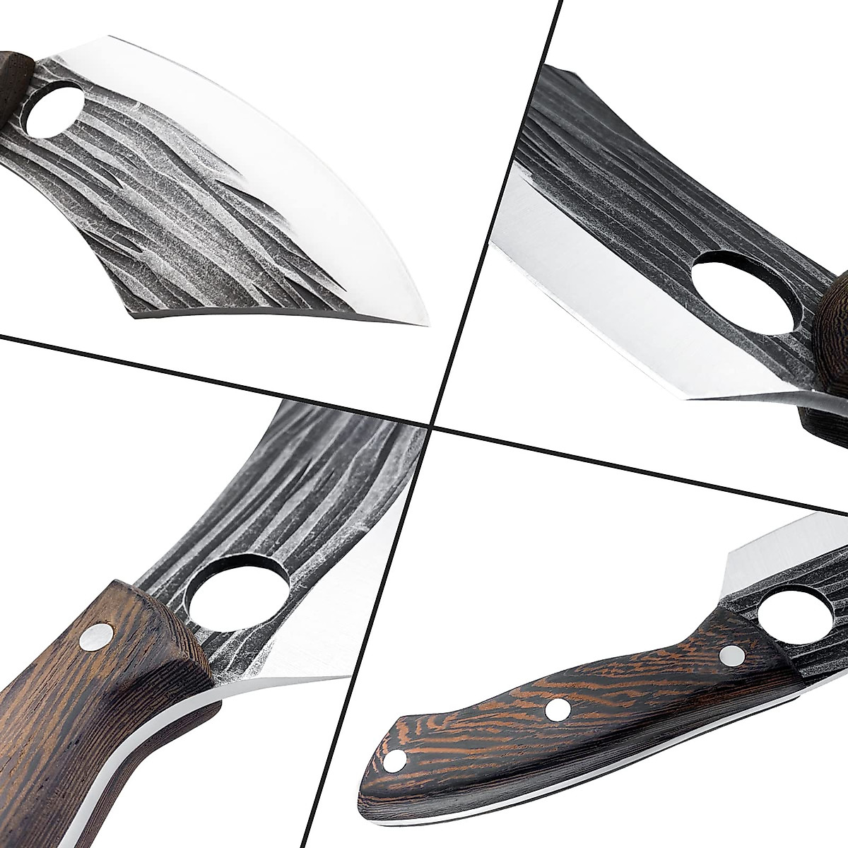 Kitory Meat Cleaver 6.5" - Small Cleaver Kitchen Knife, Forged 9CrMoV18 High Carbon Steel, Nature Wood Handle, 2023 Gifts For Women and Men