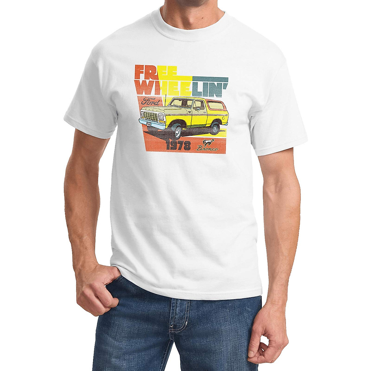 1978 Ford Bronco Free Wheeling Shirt, White 3XL