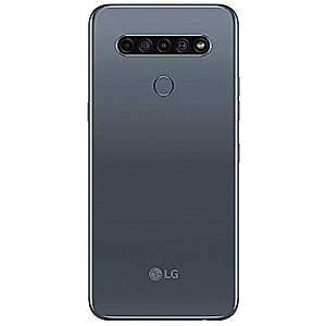LG K61 (128GB, 4GB) 6.53" FHD+, 48MP Quad Camera, 4000mAh Battery, Dual SIM GSM Unlocked US 4G LTE (T-Mobile, AT&T) International Model LM-Q630BAW (Titan, 64GB SD Bundle)