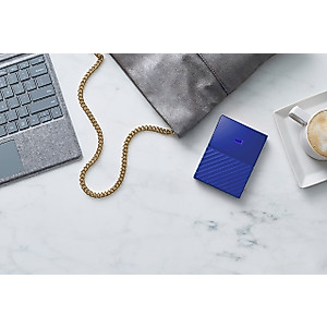 WD 4TB Blue My Passport Portable External Hard Drive - USB 3.0 - WDBYFT0040BBL-WESN (Renewed)