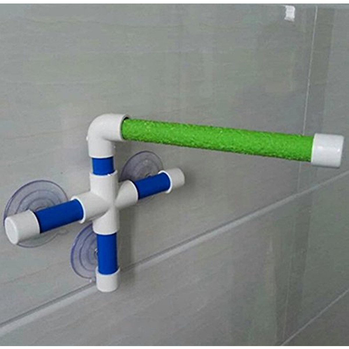 Hypeety Portable Suction Cup Bird Window and Shower Perch Toy for Bird Parrot Macaw Cockatoo African Greys Budgies Parakeet Bath Perch Toy