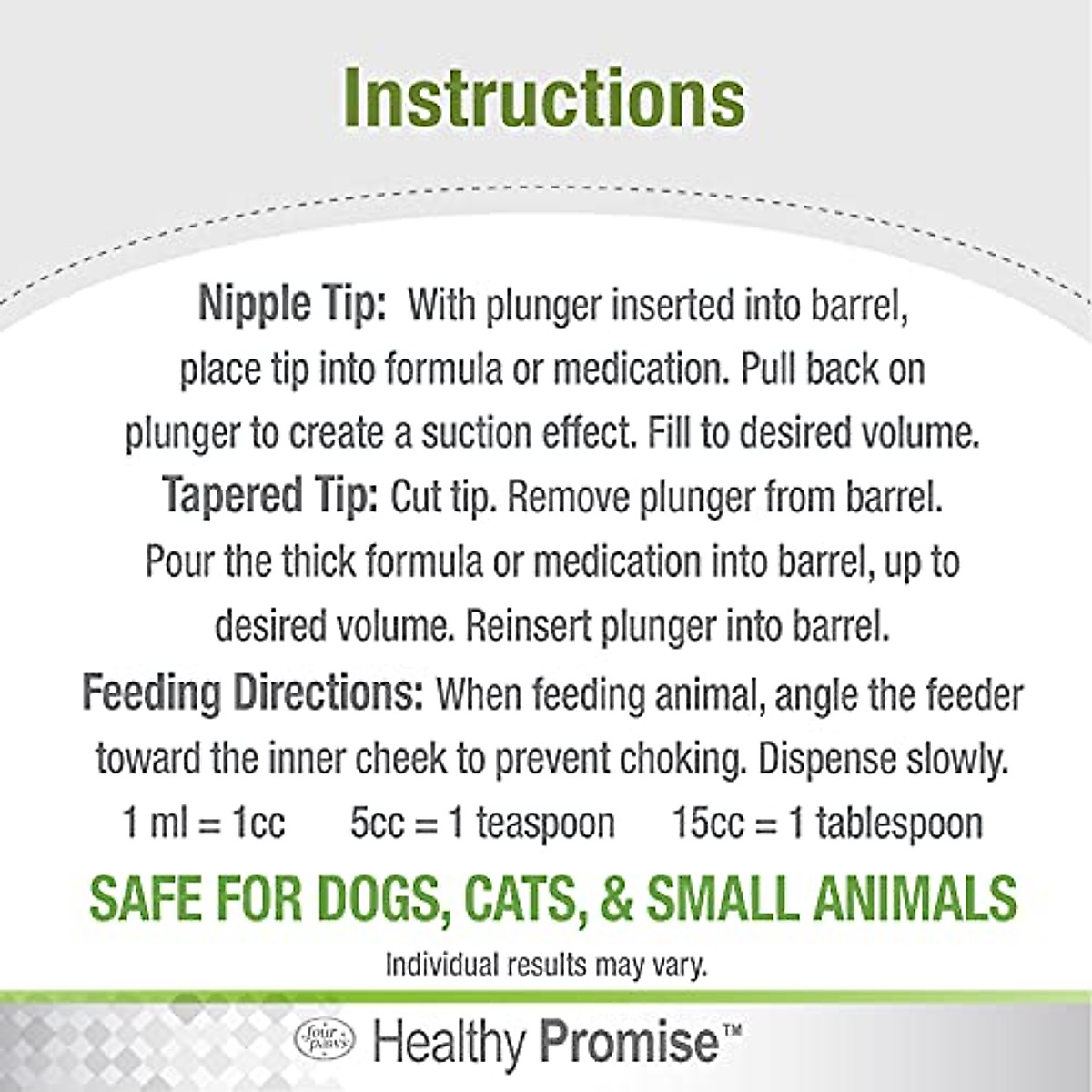 Four Paws Healthy Promise Easy Feeder Pet Feeding Syringe