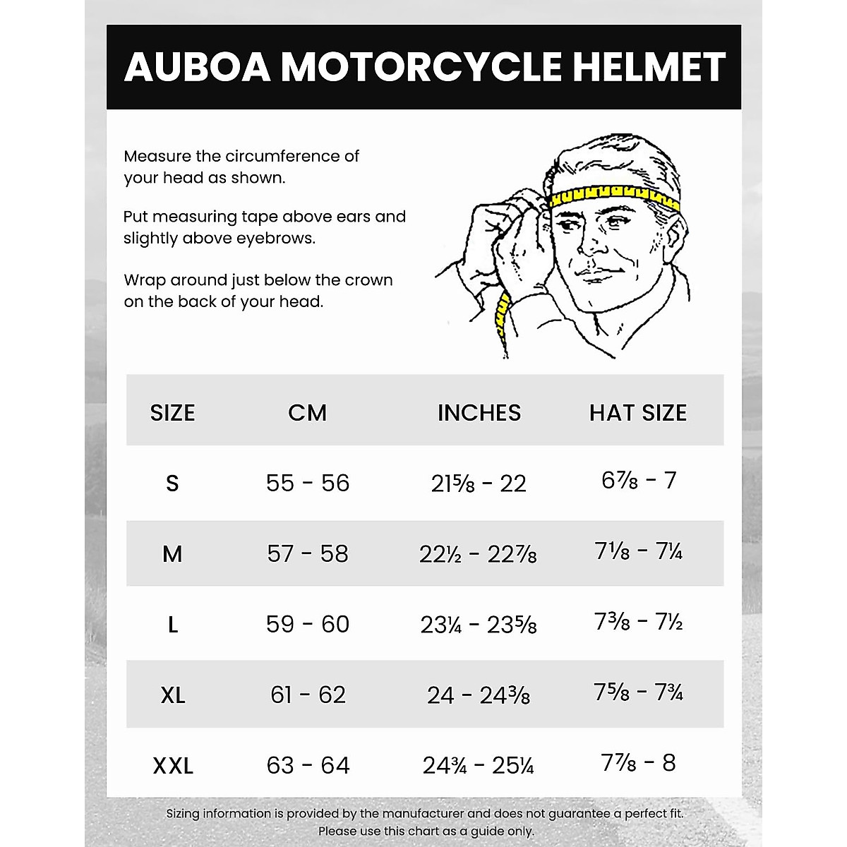 Auboa Motorcycle Helmets for Adult Men Women, Full Face Lightweight Street Bike Racing DOT Helmet with Extra Clear Visor Model AU-T801 Matte Black, 2X-Large