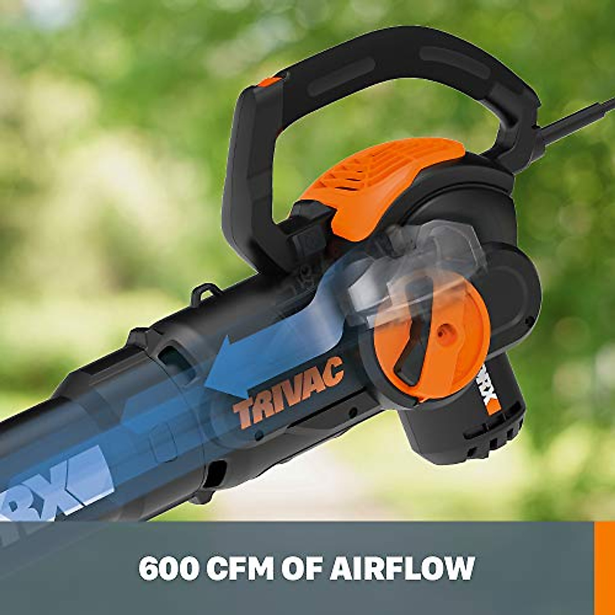 WORX WG512 12 Amp TRIVAC 3-in-1 Electric Leaf Blower/Mulcher/Yard Vacuum & WA4092 Universal Gutter Cleaning Kit for Leaf Blowers