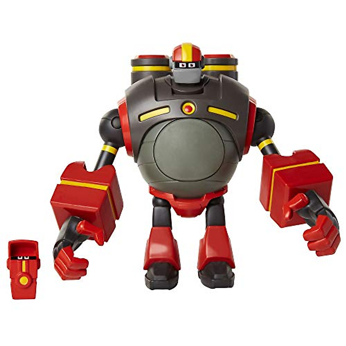 Mega Man Fully Charged – Deluxe Guts Man Articulated Action Figure with Expanding Belly and Guts Man Buster Accessory (to swap onto the Mega Man figure)! Based on the new show!