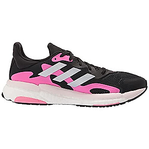 adidas womens Solar Boost 21 Running Shoes, Black/Screaming Pink/Halo Silver, 5.5 US