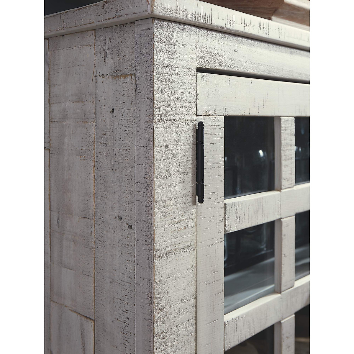 Signature Design by Ashley Falkgate Cottage Farmhouse Accent Cabinet, White