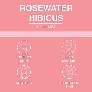 BEAUTE DE PROVENCE Rose Water Spray for Face & Body Refreshment with Moisturizing Hyaluronic Acid and Hibiscus water | Instant Hydration, Cooling, Calming & Conditioning (8 FL OZ)