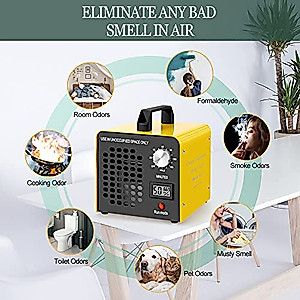DKMHA Ozone Generator 12,000 mg/h Ozone Machine Odor Removal Air Purifier Deodorizer Suitable Ozone Odor Eliminator for Room,Hotels and Farms