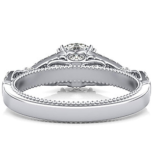 Molioaki 1.28 Carat (ctw) moissanite engagement rings for women Platinum Plated Silver ring moissanite rings-9