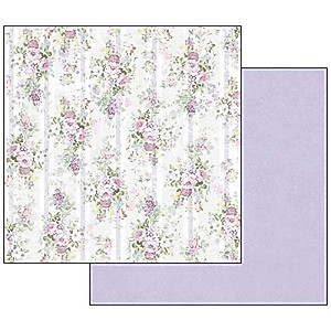 Stamperia International KFT Pack 10 sheets double face - Lilac, Multicoloured, 30.5 x 30.5 (12" x 12")