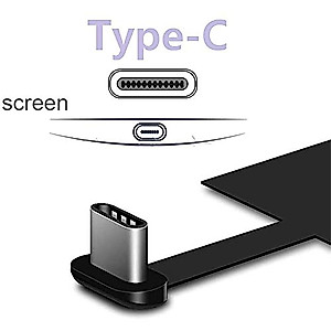 XYX Type C Qi Wireless Charger Receiver Charging Adapter Compatible with Samsung LG Motorola Sony Alcatel All Android Device Type-C