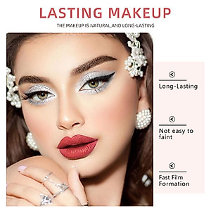 MAEPEOR Liquid Glitter Eyeshadow Set 9 Colors Black Grey Silver Smokey Eyeshadow Longlasting Waterproof Smooth Creamy Eyeshadow Set (9 Colors Set 1)