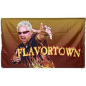 HaoDe Guy Fieri Flavortown Flag 3X5FT Banner College Dorm Frat or Man Cave