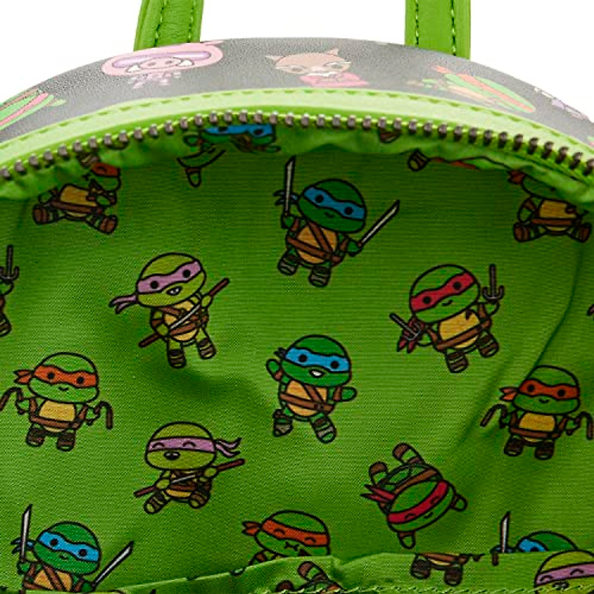 Loungefly Teenage Mutant Ninja Turtles Sewer Cap AOP Womens Double Strap Shoulder Bag Purse