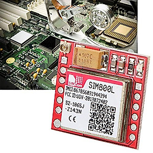 GSM Module, Plastic Phone Module Card Board MicroSIM Card TTL Serial Port 3.7~4.2V GSM Module Kit GPRS Module, for Industry Electronic Component (Without Antenna)