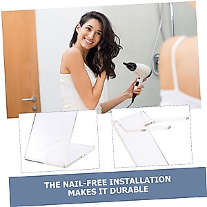 DRESSOOS Practical Hair Dryer Rack Wall Mount Hair Dryer Display Holder for Bathroom Space Saving Blow Dryer Storage Organizer Compatible with Hair Dryers for Home and Salon Use