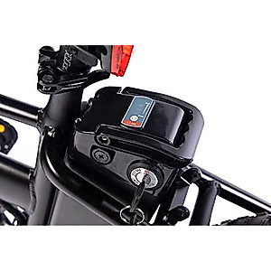 SOHOO 48V500W13AH 20"x4.0 Adult Folding Fat Tire E-Bike Mountain Electric Bicycle Beach Cruiser Snow Bike (White)