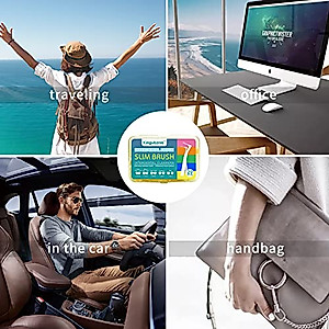 Kingubznis 80 Count Interdental Brush Cleaner Dental Brushes Toothpick Tooth Flossing Head Oral Dental Hygiene Brush Interdental Angle Brushes with Portable (Yellow, Micro Tight Teeth)