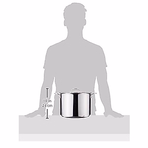 All-Clad 4512 Stainless Steel Tri-Ply Bonded Stockpot with Lid / Cookware, 12-Quart, Silver