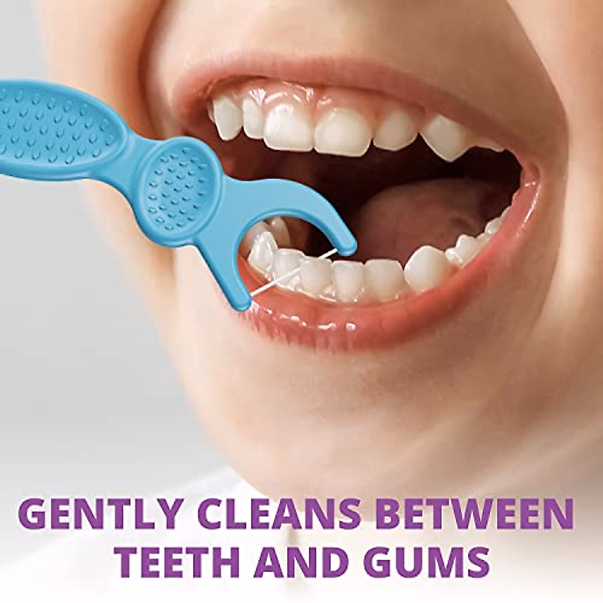 Plackers Kids Dual Gripz Flossers with Fluoride, Grip Me Handle, Fruit Smoothie Swirl Flavor, BPA Free, Colorful Floss Picks for Kids of All Ages, 75 Count (Pack of 4)