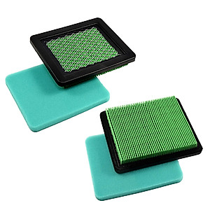 HQRP 2-Pack Flat Filter Cartridge with Pre-Filter Replacement for Honda 17211-ZLA-003, 17211-ZE8-000, 17211-ZL8-023, 17211-z8b-901, GXV57, 003, 013, 023 Cleaner Element for Lawn Mowers
