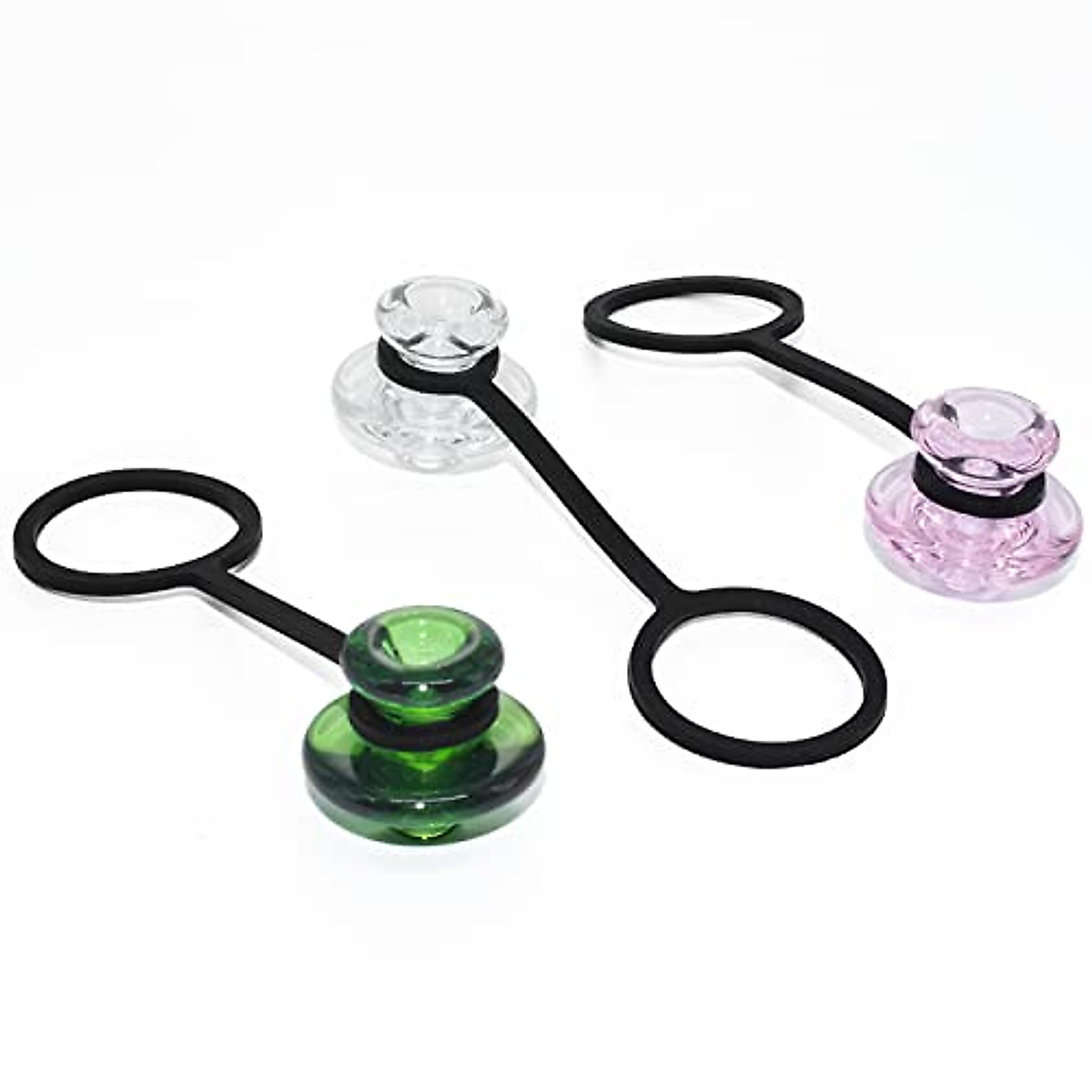 Replacement Accessory Part,Universal Cover with Silicone Case,Green/Pink/Clear (3 PCS）