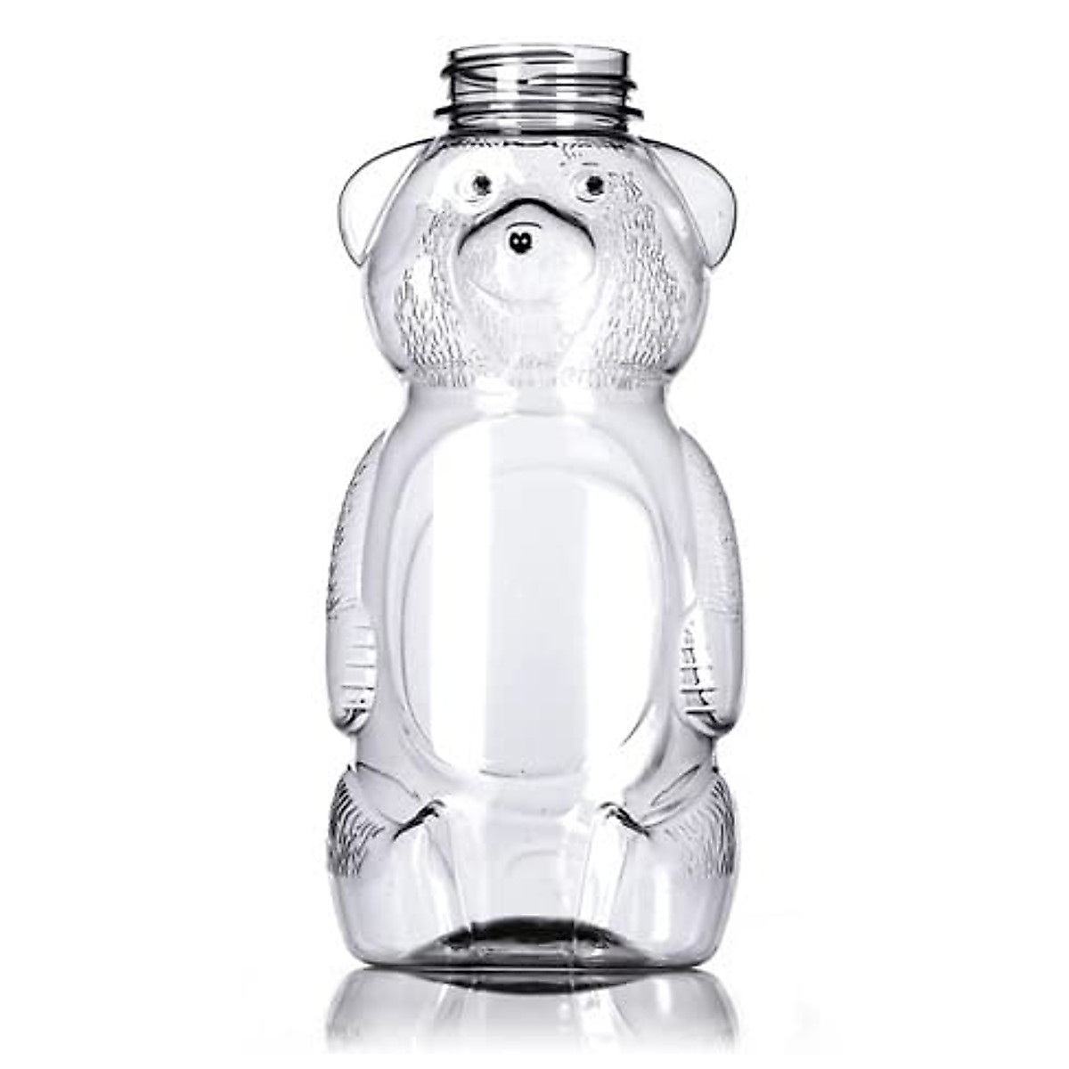 Natural Farms Pack of 3-16 oz Plastic Bear Honey Bottle Jars - Honey Squeeze Bottle Empty for Storing and Dispensing Honey